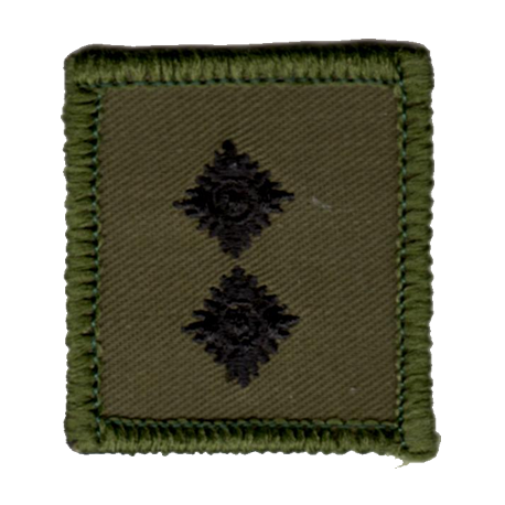 Small Officer Rank Patch Olive Sew On - Garrison PRI