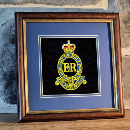 Framed Badge1 Royal Horse Artillery 1 RHA - Garrison PRI