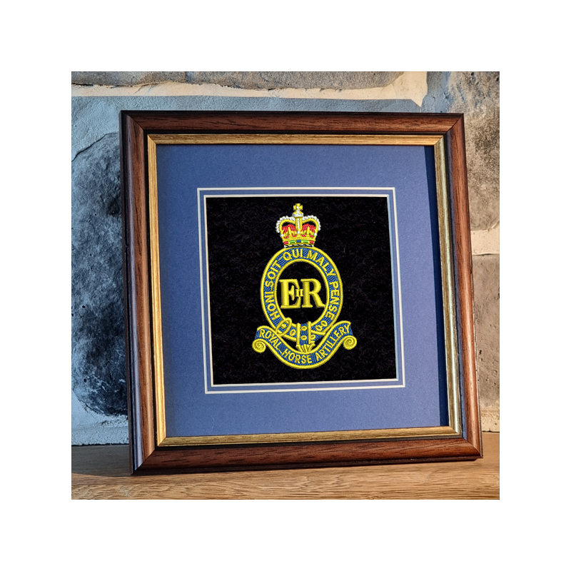 Framed Badge1 Royal Horse Artillery 1 RHA - Garrison PRI